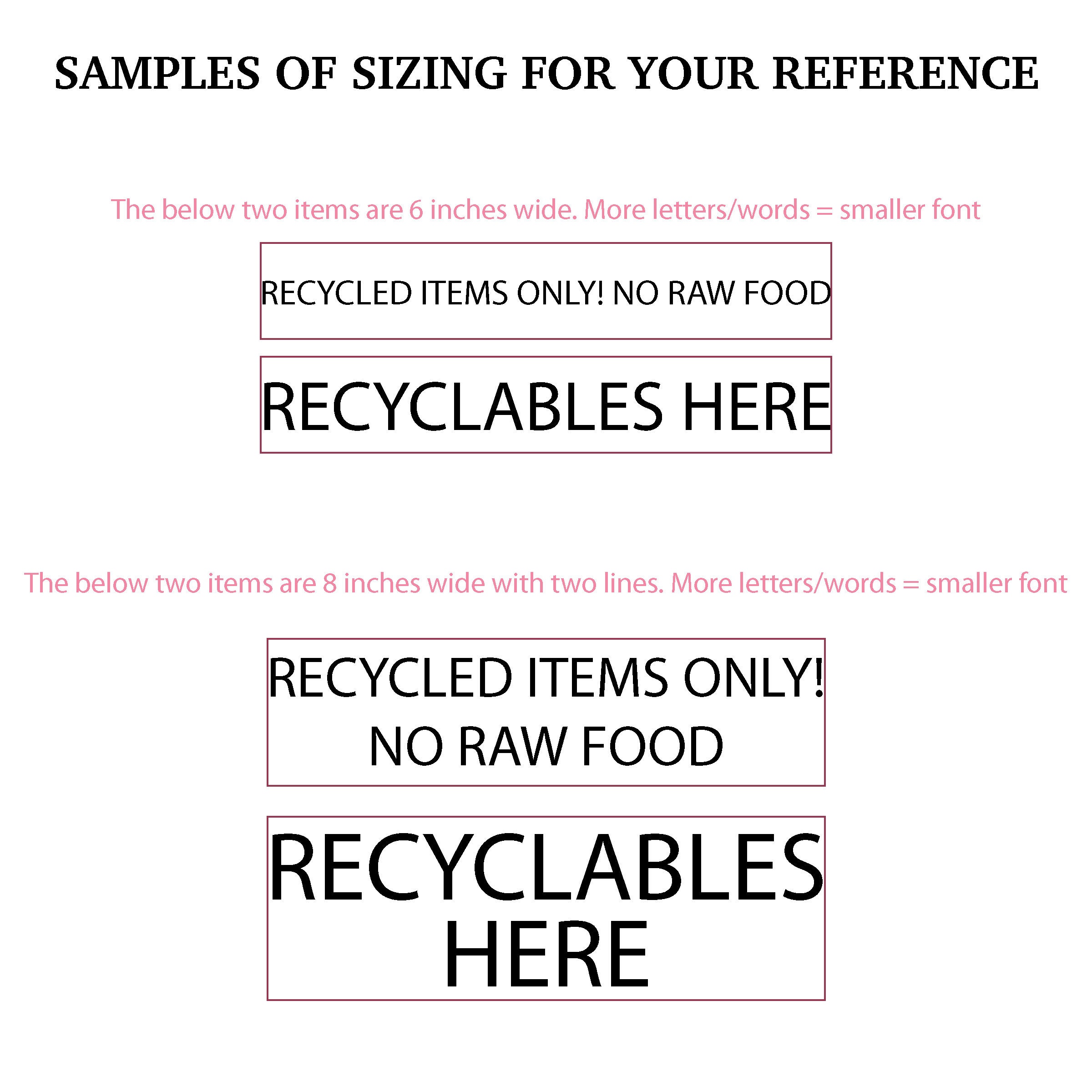 Custom Garbage Bin Labels, Trash Can Decals, Recycle Bin Sticker ...
