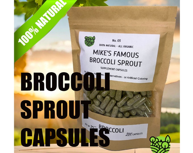 Mike's Famous 100% Natural, Organic Broccoli Sprout Capsules - Etsy