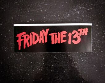 Friday the 13th Decal - Etsy