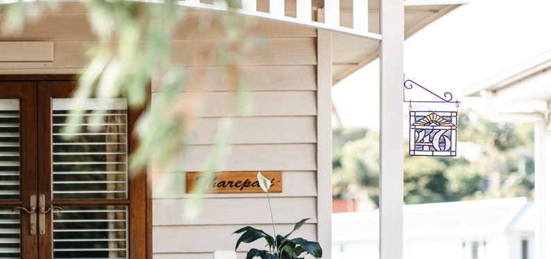 Custom Stained Glass House Number Sign // Leadlight Address Number ...