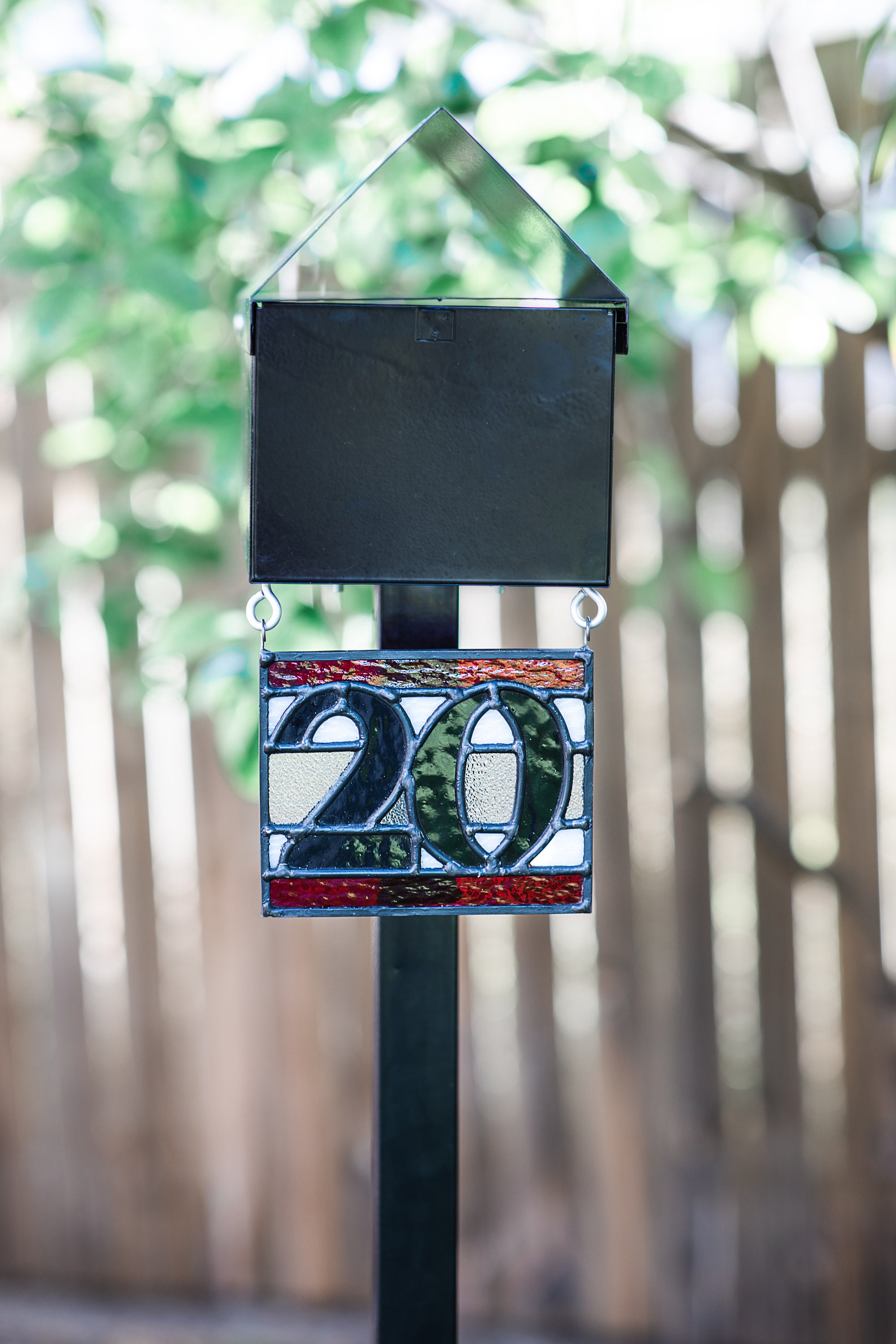 Custom Stained Glass House Number Sign // Leadlight Address Number ...