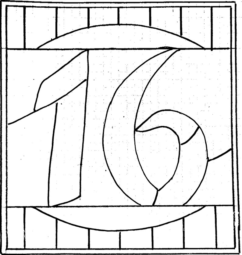 Custom Stained Glass House Number Sign // Leadlight Address Number ...