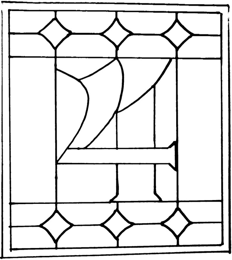 Custom Stained Glass House Number Sign // Leadlight Address Number ...