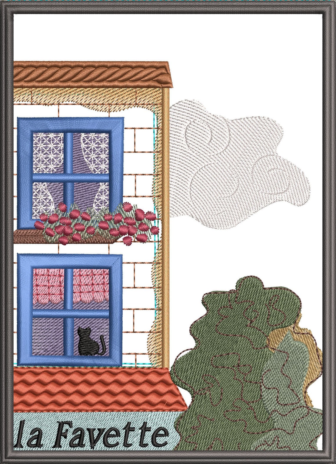 PARIS Street Scene Appliscape Machine Embroidery Design - Etsy
