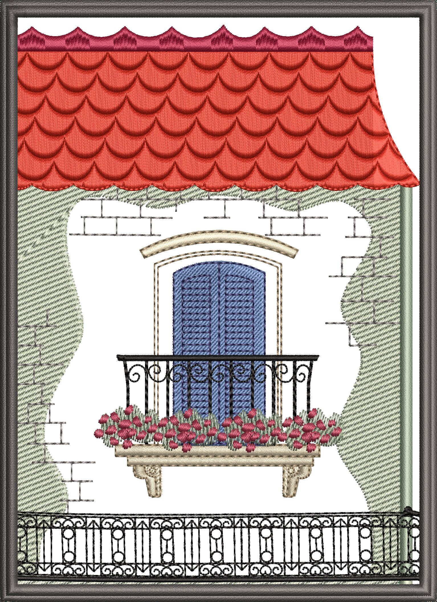PARIS Street Scene Appliscape Machine Embroidery Design - Etsy