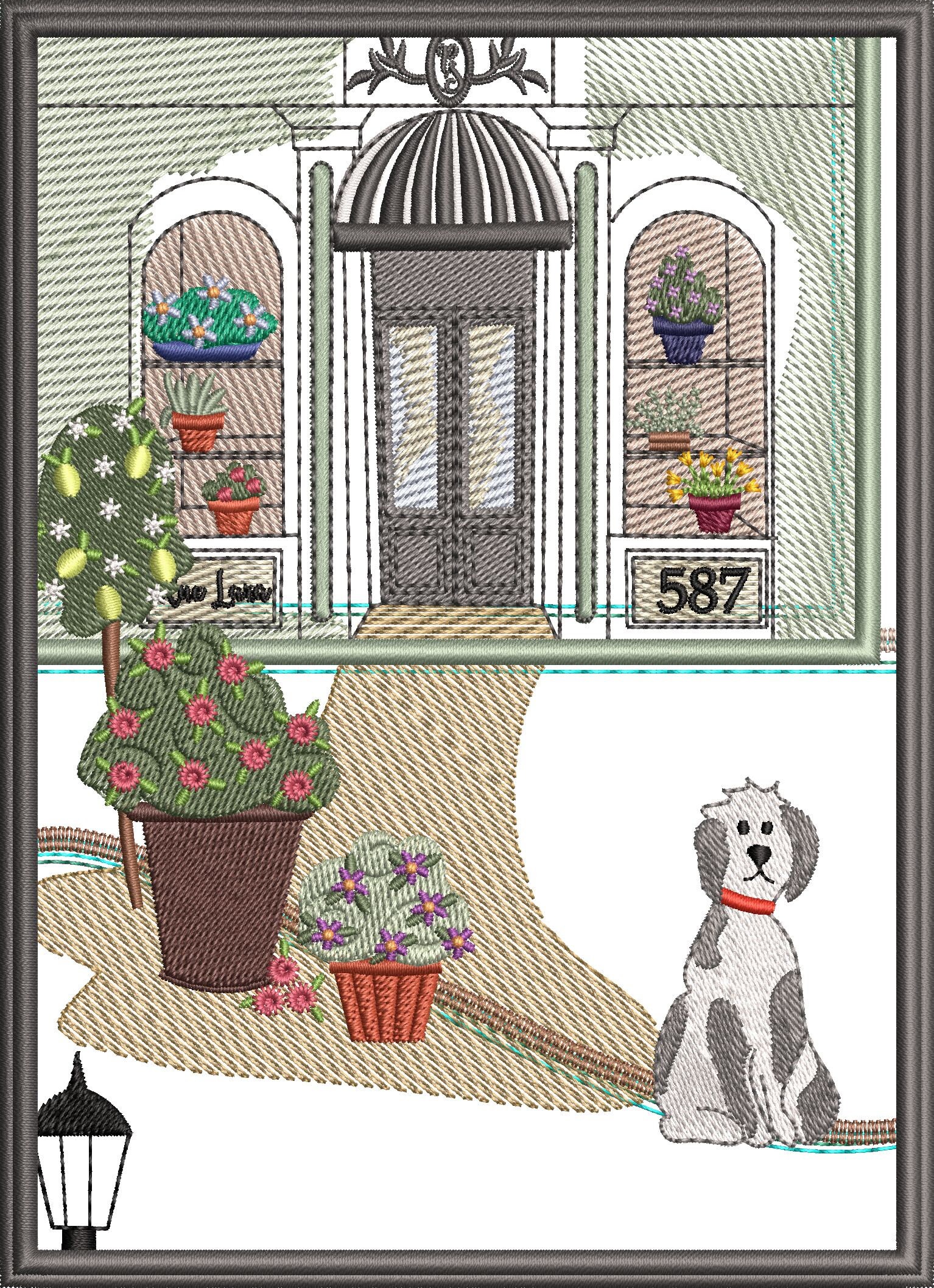 PARIS Street Scene Appliscape Machine Embroidery Design - Etsy