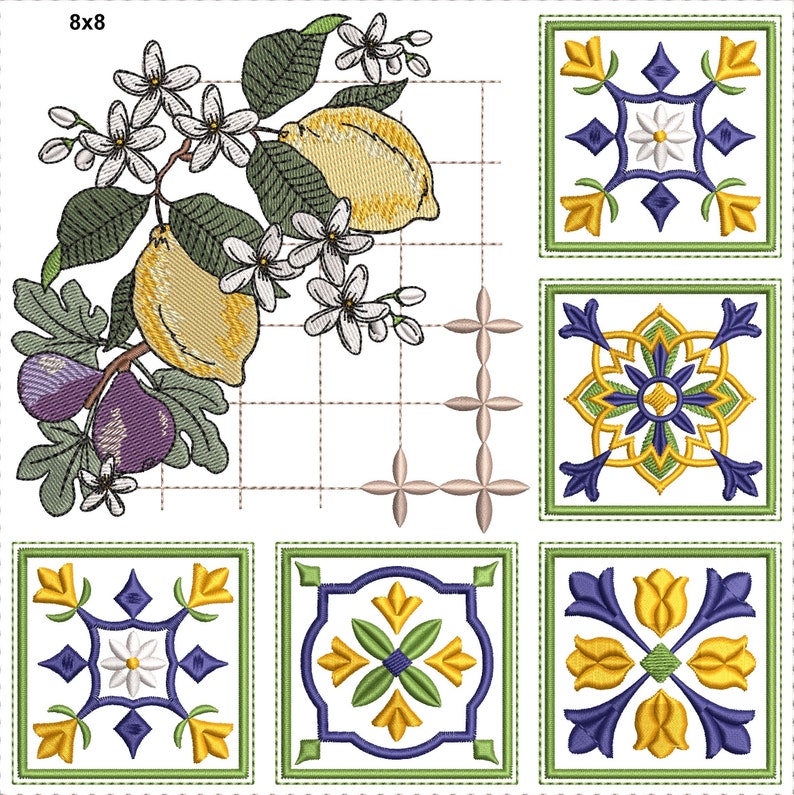 Mediterranean Delight Machine Embroidery Design - Etsy