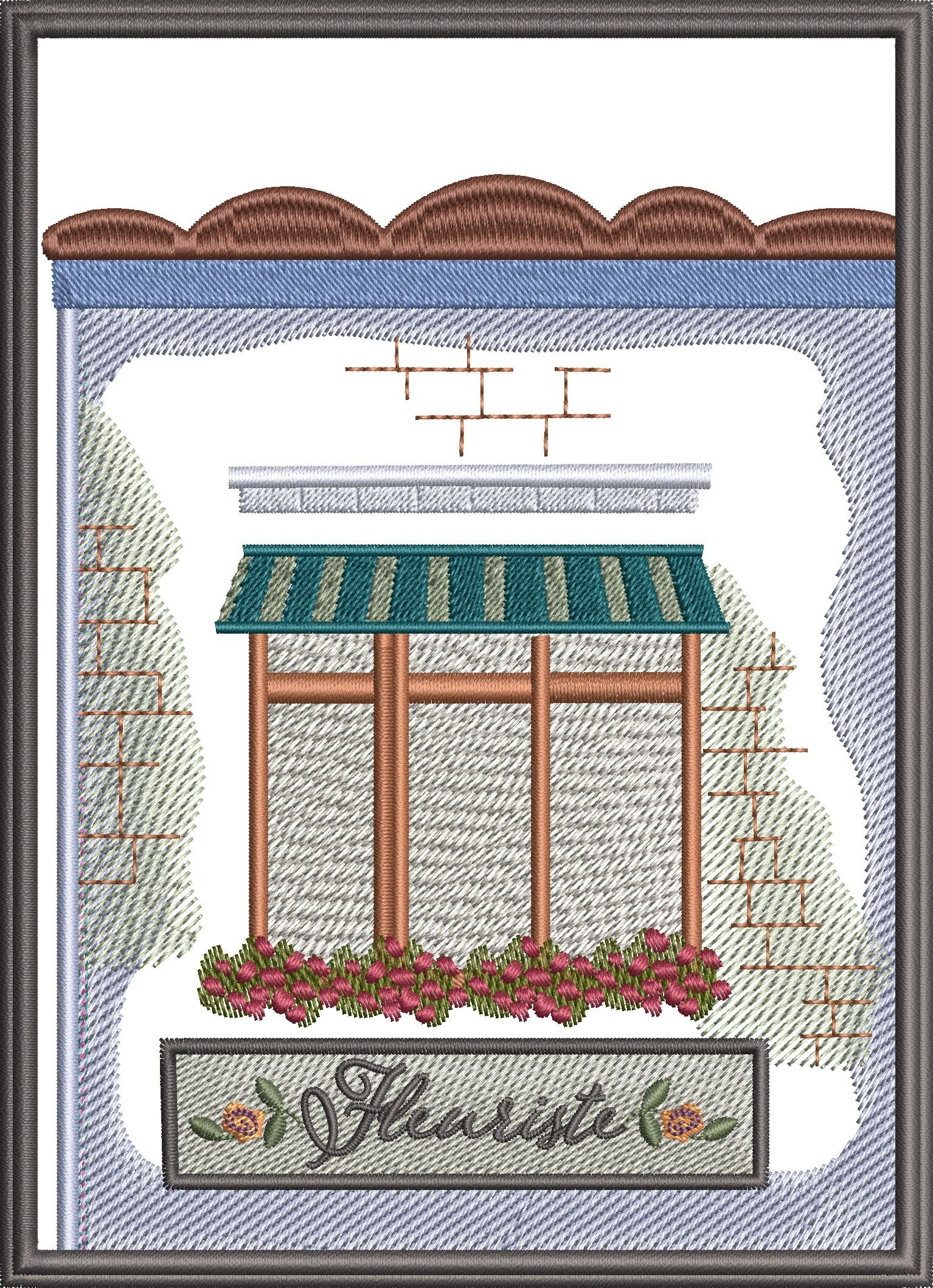 PARIS Street Scene Appliscape Machine Embroidery Design - Etsy
