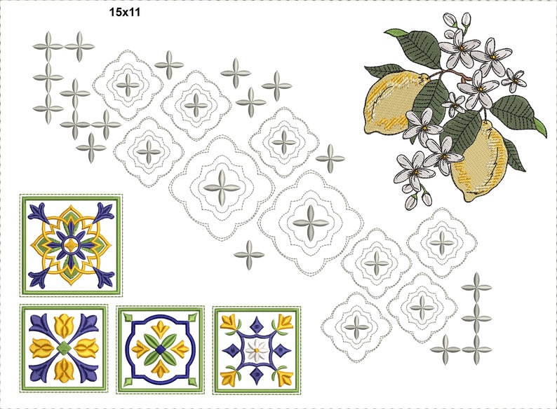 Mediterranean Delight Machine Embroidery Design - Etsy