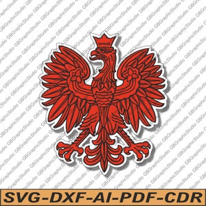 Polish Symbol Emblem Coat of Arms Eagle Svg Dxf Cdr Png Pdf. - Etsy