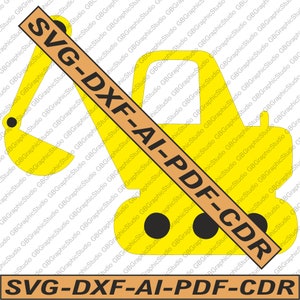Bagger dxf svg, Bagger Clipart, Bagger, SVG, dxf laser cut, für Cricut ...