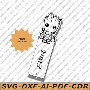 Groot Personalized Laser Cut Bookmark Svg Dxf. - Etsy