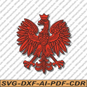 Polish Symbol Emblem Coat of Arms Eagle Svg Dxf Cdr Png Pdf. - Etsy