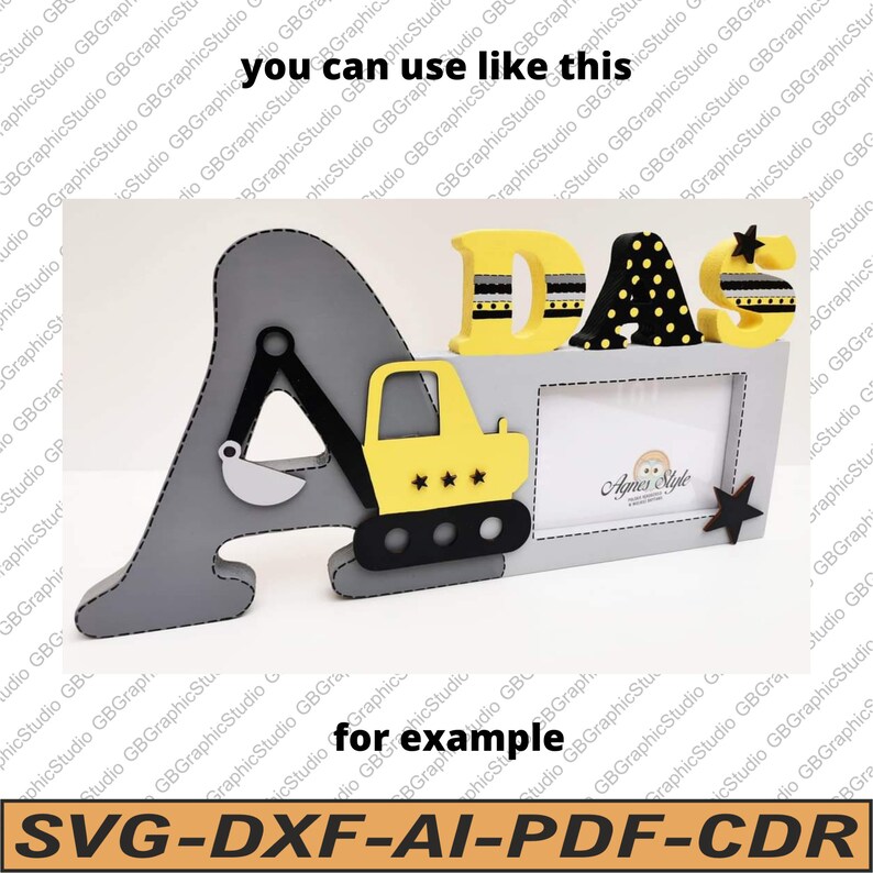 Bagger dxf svg Bagger Clipart Bagger SVG dxf laser cut - Etsy.de