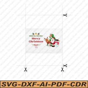 Santa Christmas Chocolate Bar Wrapper Label Template Svg, Gnome ...