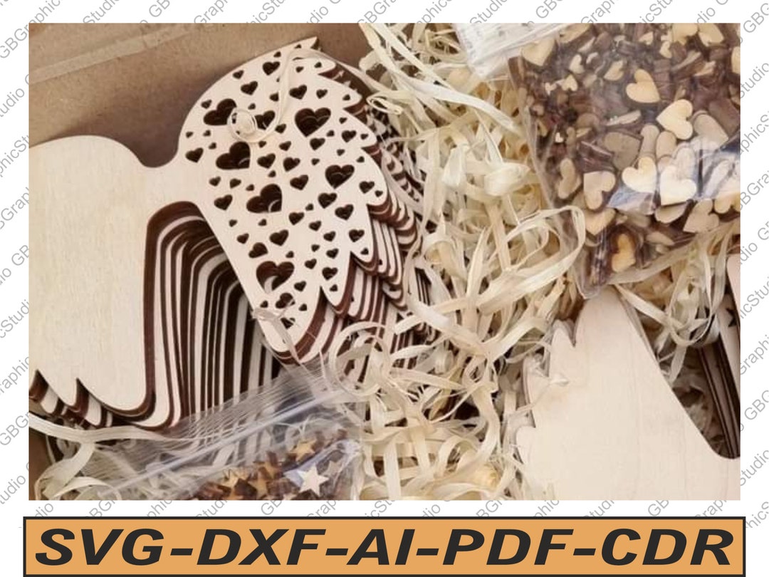 Angel Wings Macrame Svg Dxf, Angel Wing Svg, Cricut File, Cut File ...