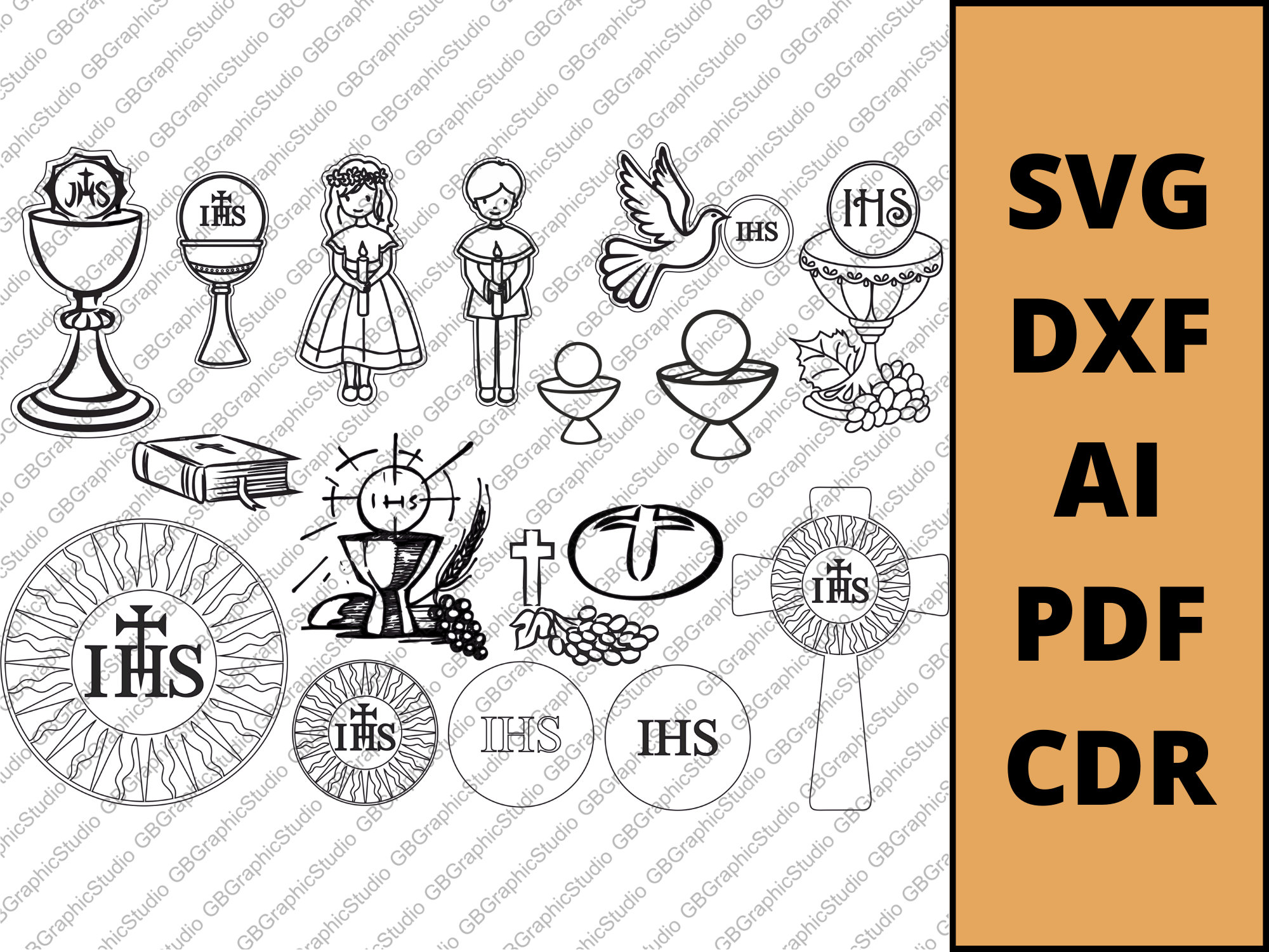 First Holy Communion Decorations Bundle Gift Svg Dxf 1st Holy - Etsy