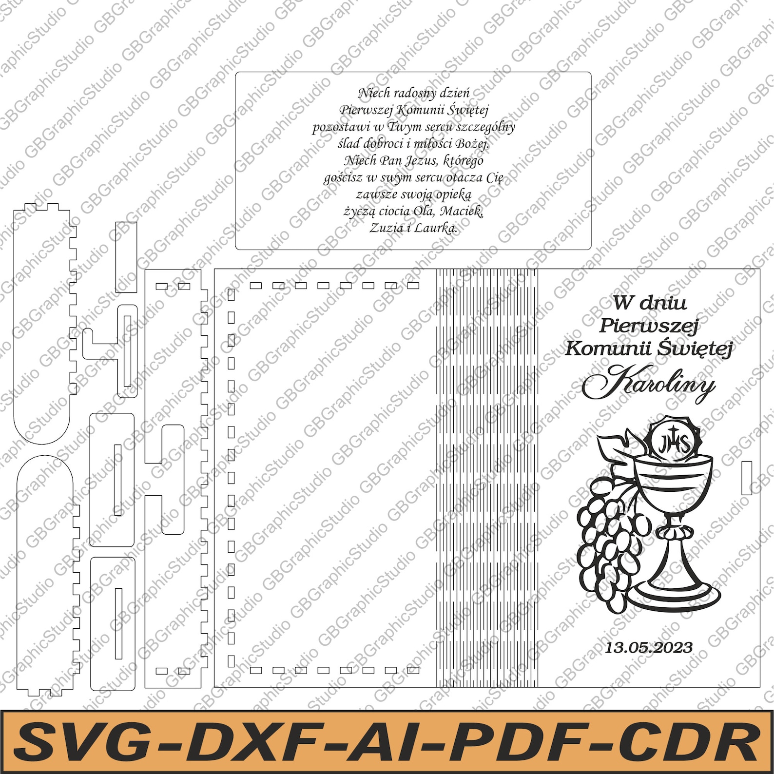 Money Box Souvenir of the First Holy Communion Svg Dxf, Boys Girls Gift ...