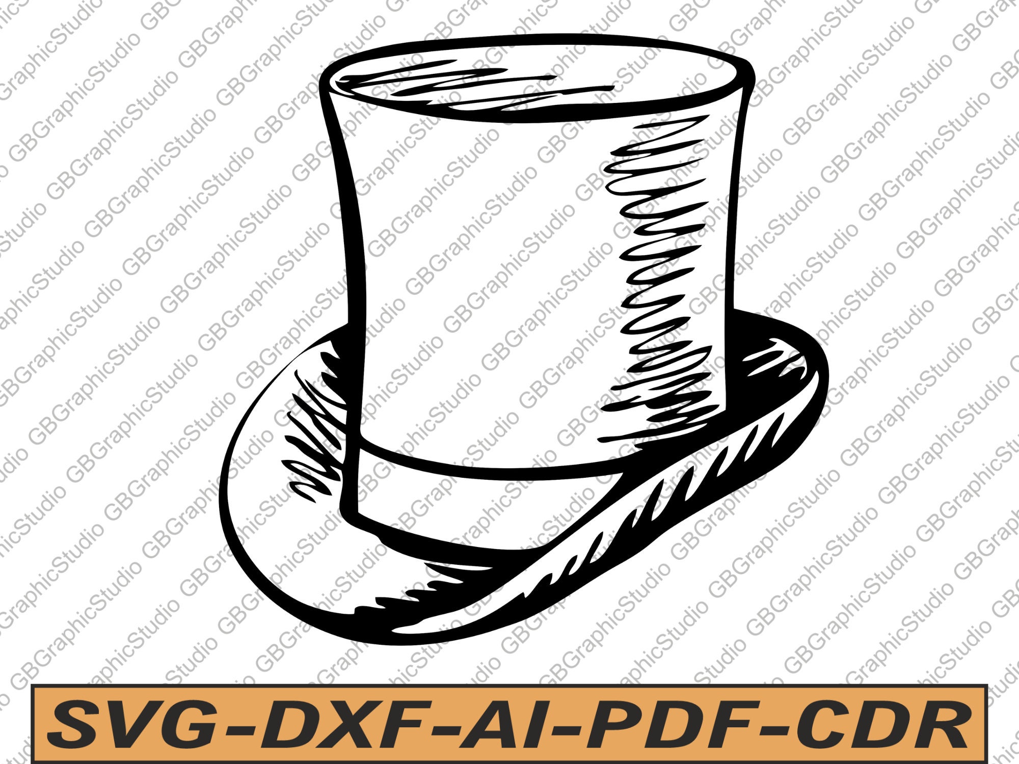 Clipart Top Hat Outline
