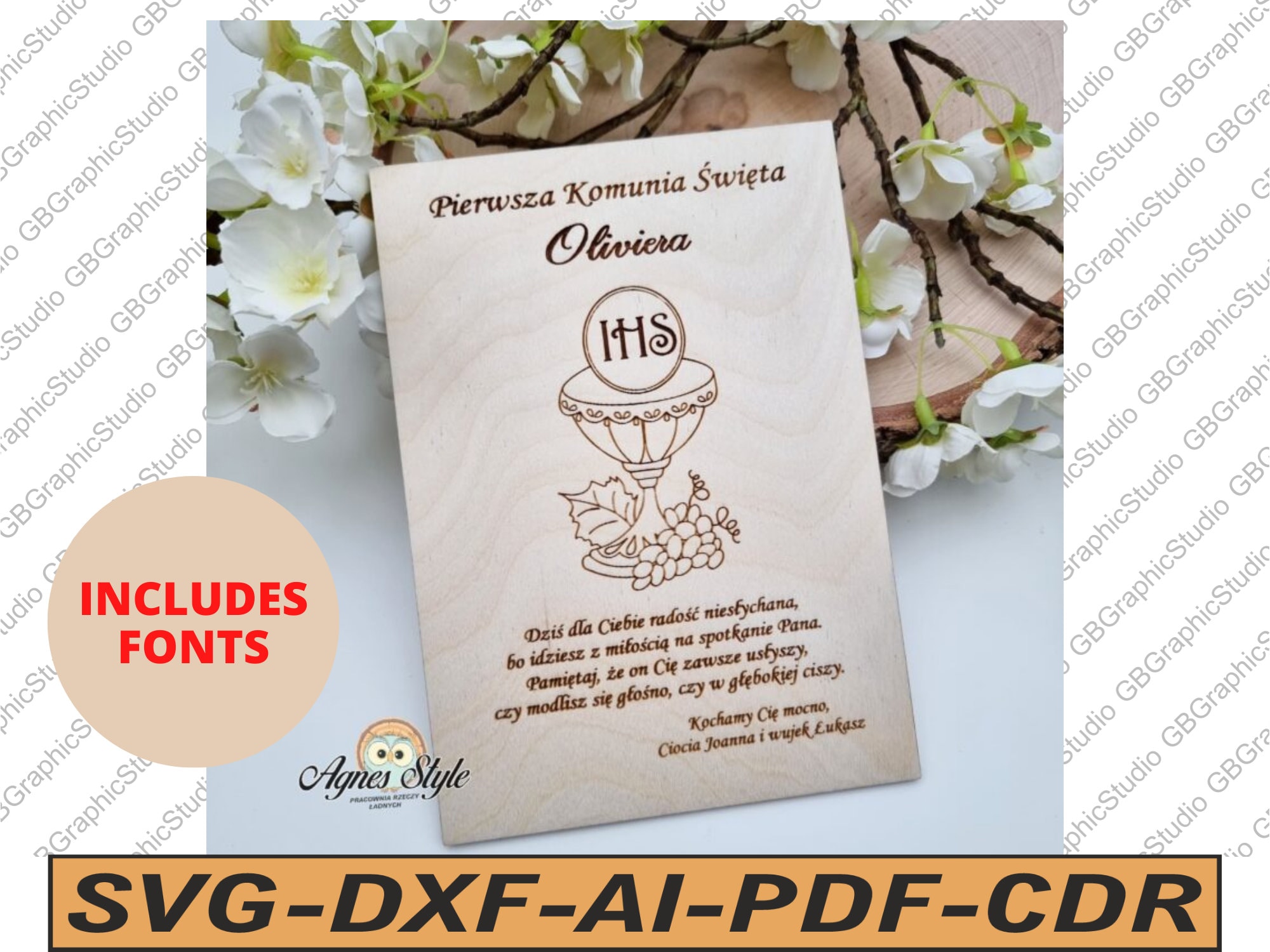 First Holy Communion Souvenir Dxf Svg Holy Communion Gift Dxf - Etsy