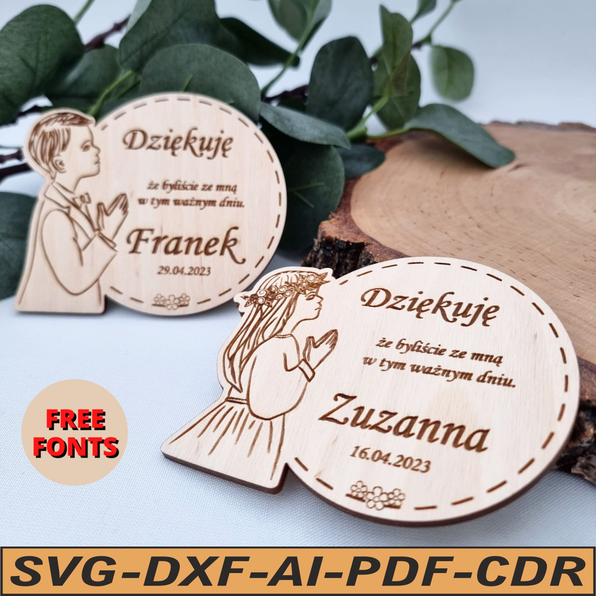Thanks to First Holy Communion the Guests Souvenir Dxf Svg Ai - Etsy