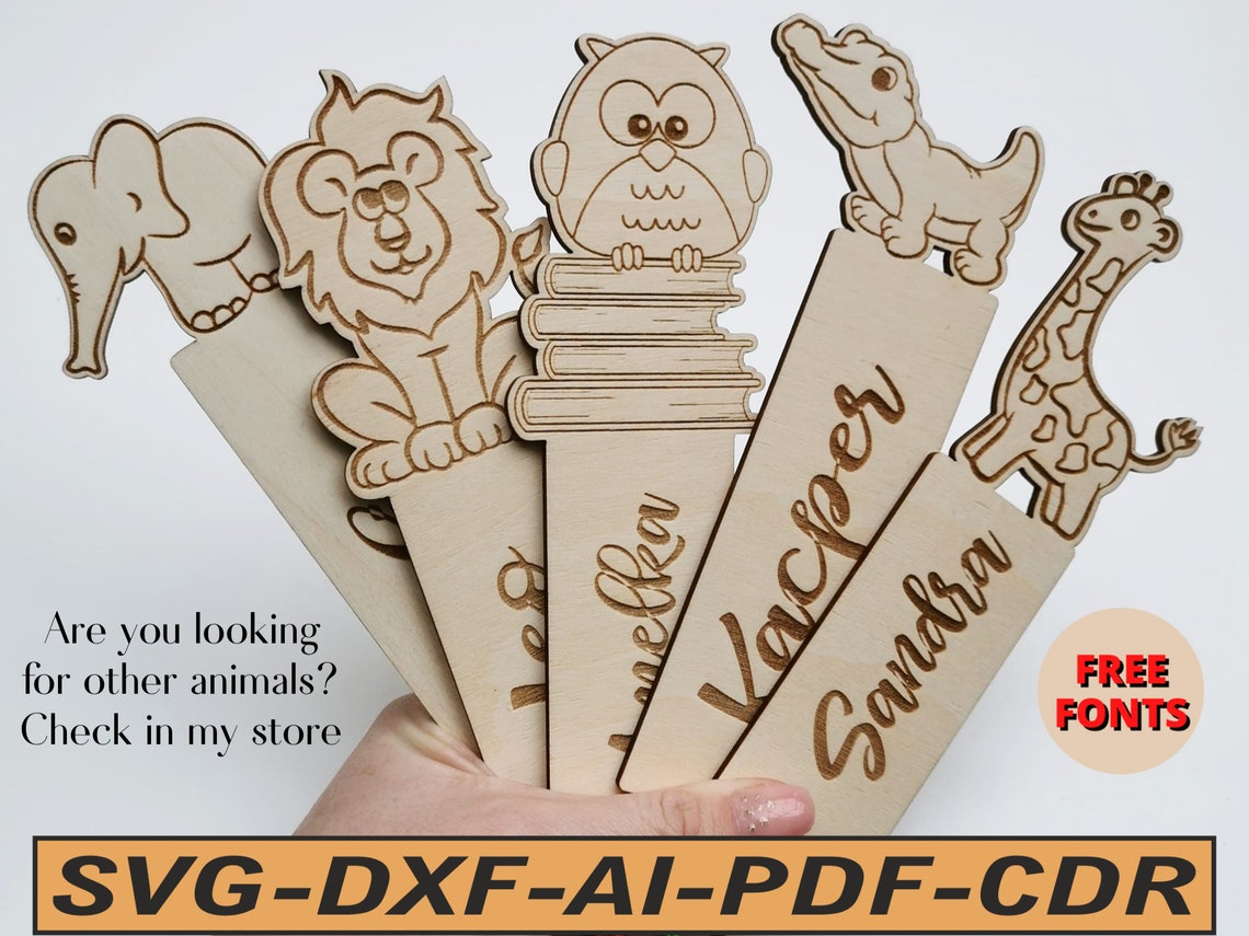 Personalised Bookmark Svg Dxf Custom Bookmark Name Bookmark - Etsy