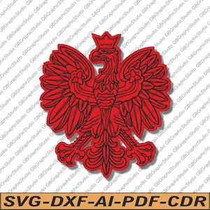 Polish Symbol Emblem Coat of Arms Eagle Svg Dxf Cdr Png Pdf. - Etsy