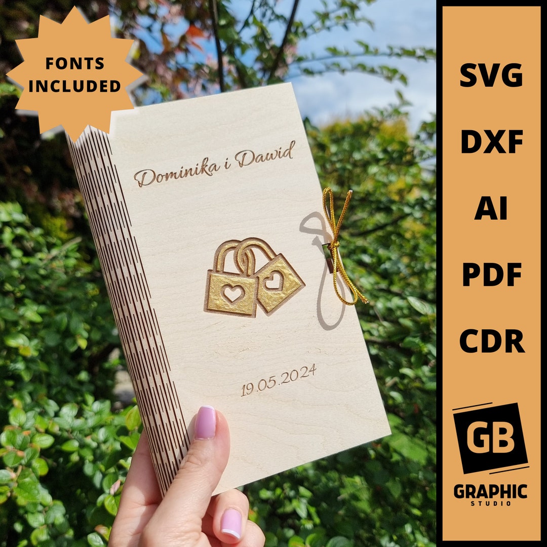 Wedding Money Gift Box With Padlock Svg Dxf. - Etsy