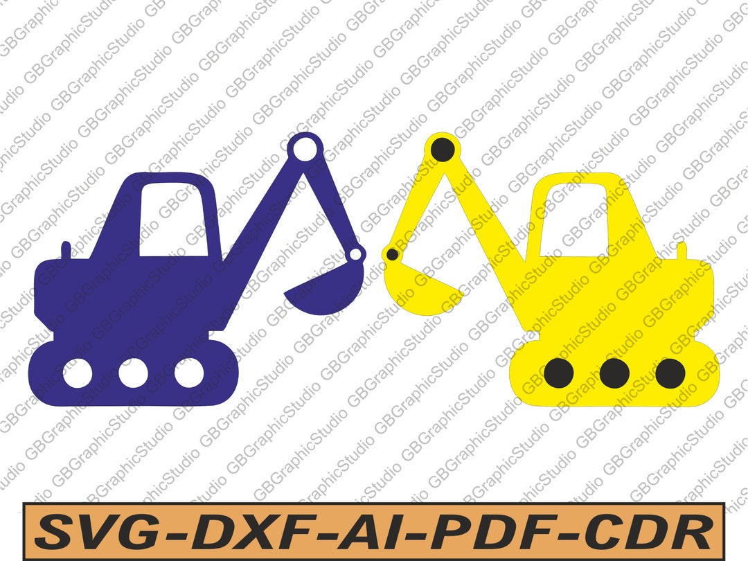 Bagger dxf svg, Bagger Clipart, Bagger, SVG, dxf laser cut, für Cricut ...