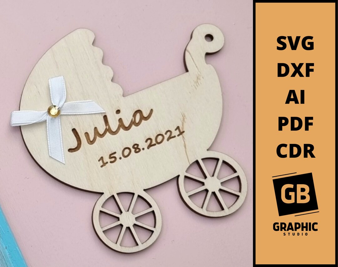 Baby Prams Stroller Trolley Svg Dxf, Stroller Ornament, Baby Carriage ...