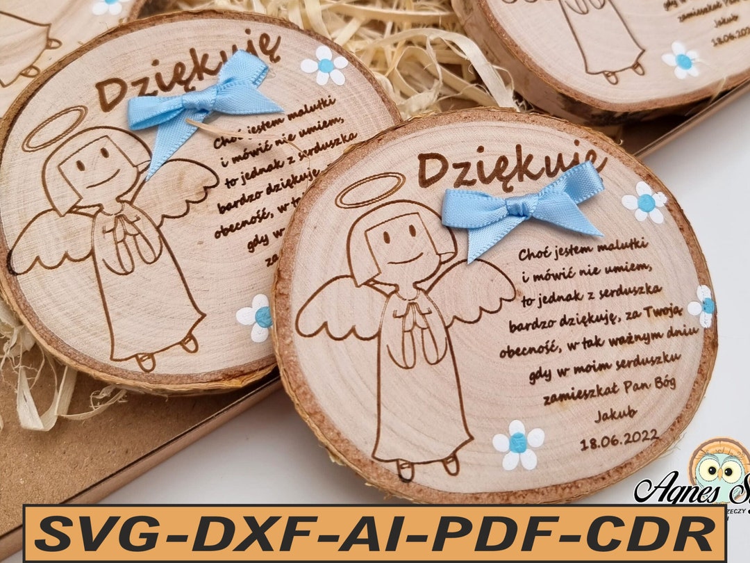 Angel Ornament Svg Dxf, Guardian Angel Template, Svg, Pdf, Dxf, Cdr ...