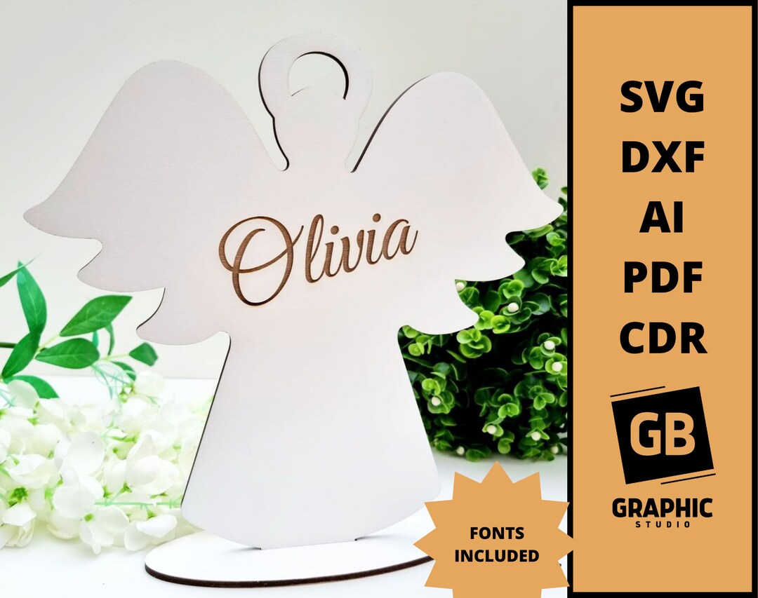 Personalized Angel First Communion Souvenir Church Decoration Svg Dxf ...