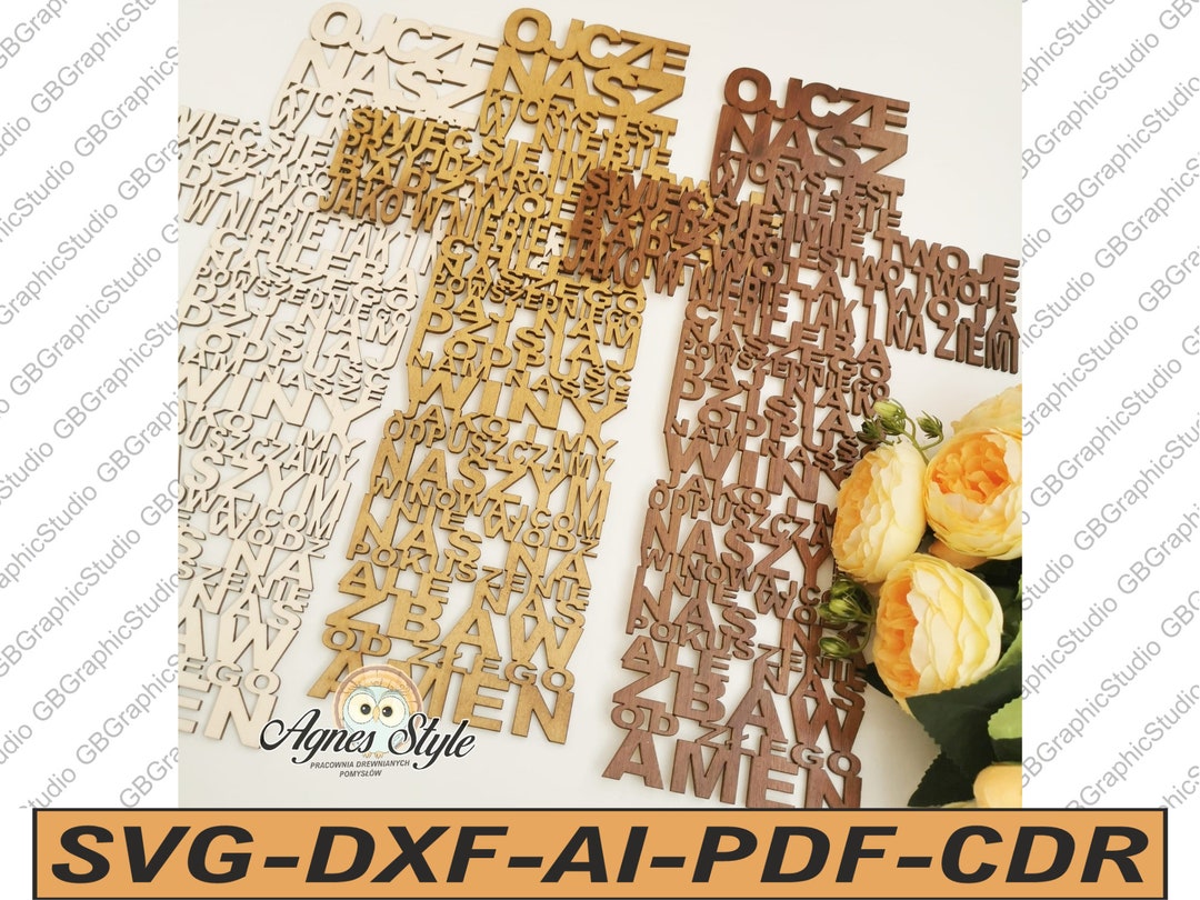 Jesus Cross With Polish Prayer SVG DXF (digital Files) - Etsy