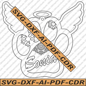 Personalised Dog Paw Memorial Svg Dxf. - Etsy
