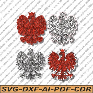 Polish Symbol Emblem Coat of Arms Eagle Svg Dxf Cdr Png Pdf. - Etsy