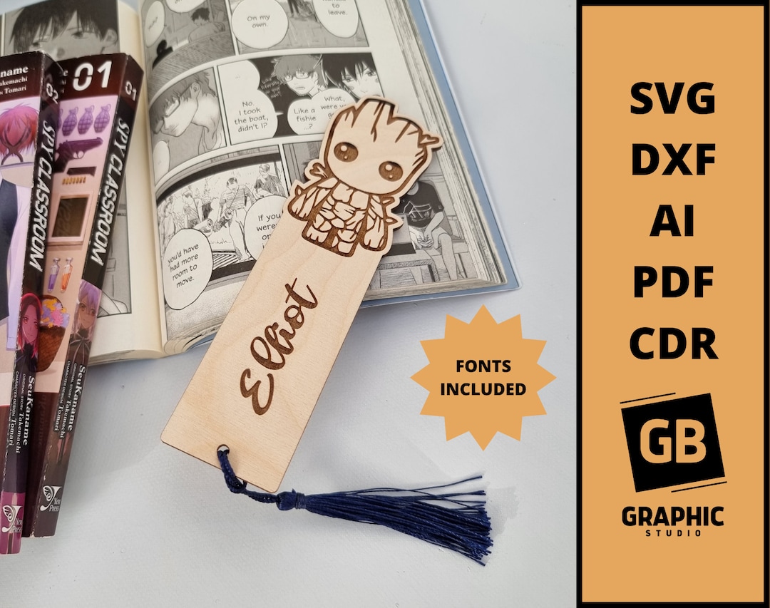 Groot Personalized Laser Cut Bookmark Svg Dxf. - Etsy