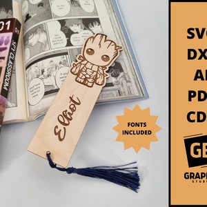 Groot Personalized Laser Cut Bookmark Svg Dxf. - Etsy