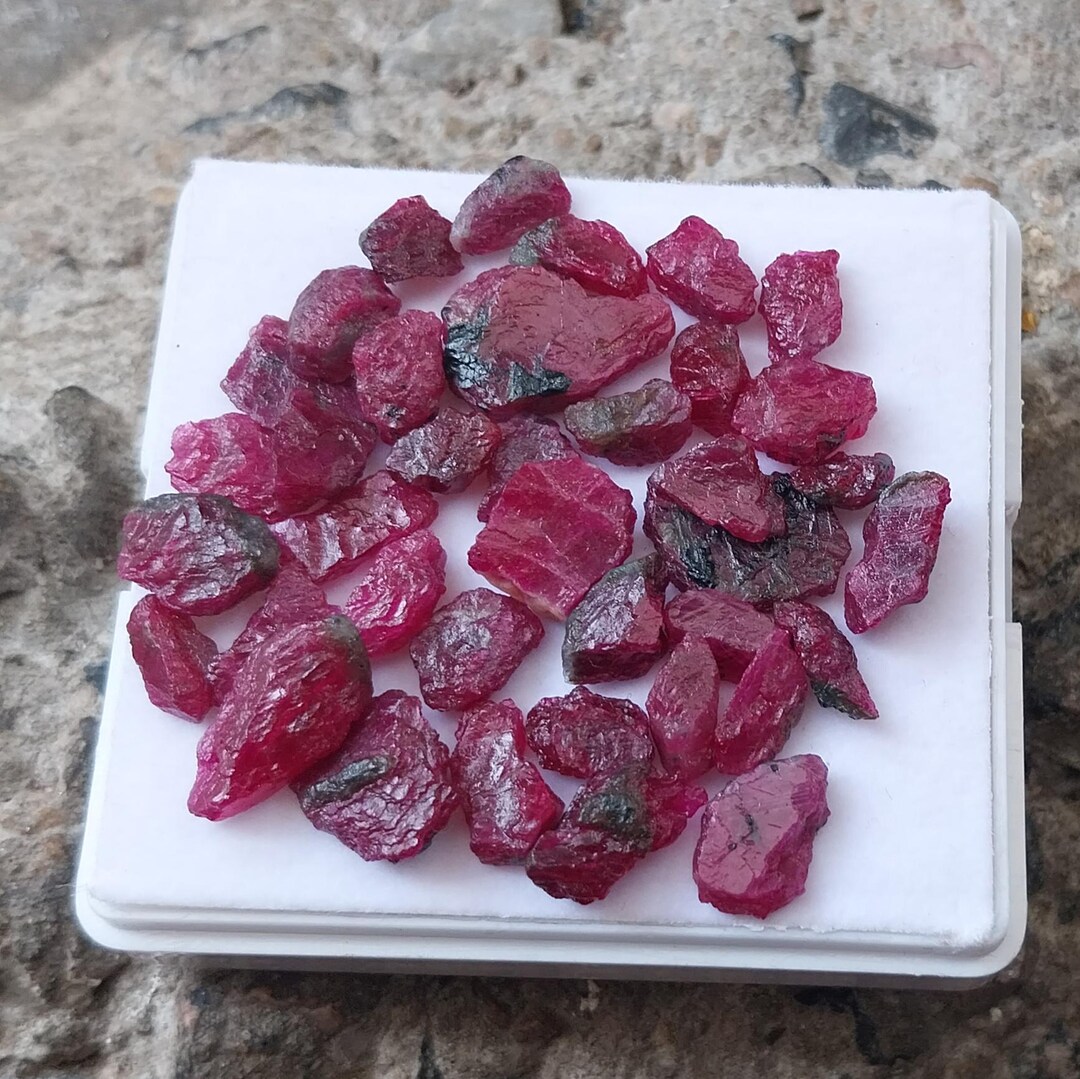 Raw Pink Ruby Lot 37 Pcs: 89.50 Carats, Natural Rough Gemstones - Etsy