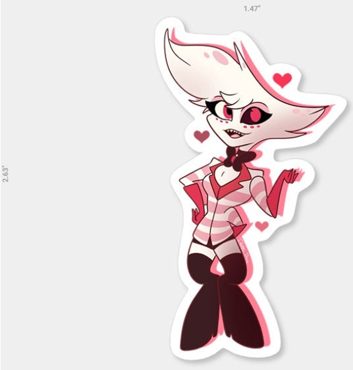 Hazbin Hotel Angeldust Chibi Sticker | Etsy