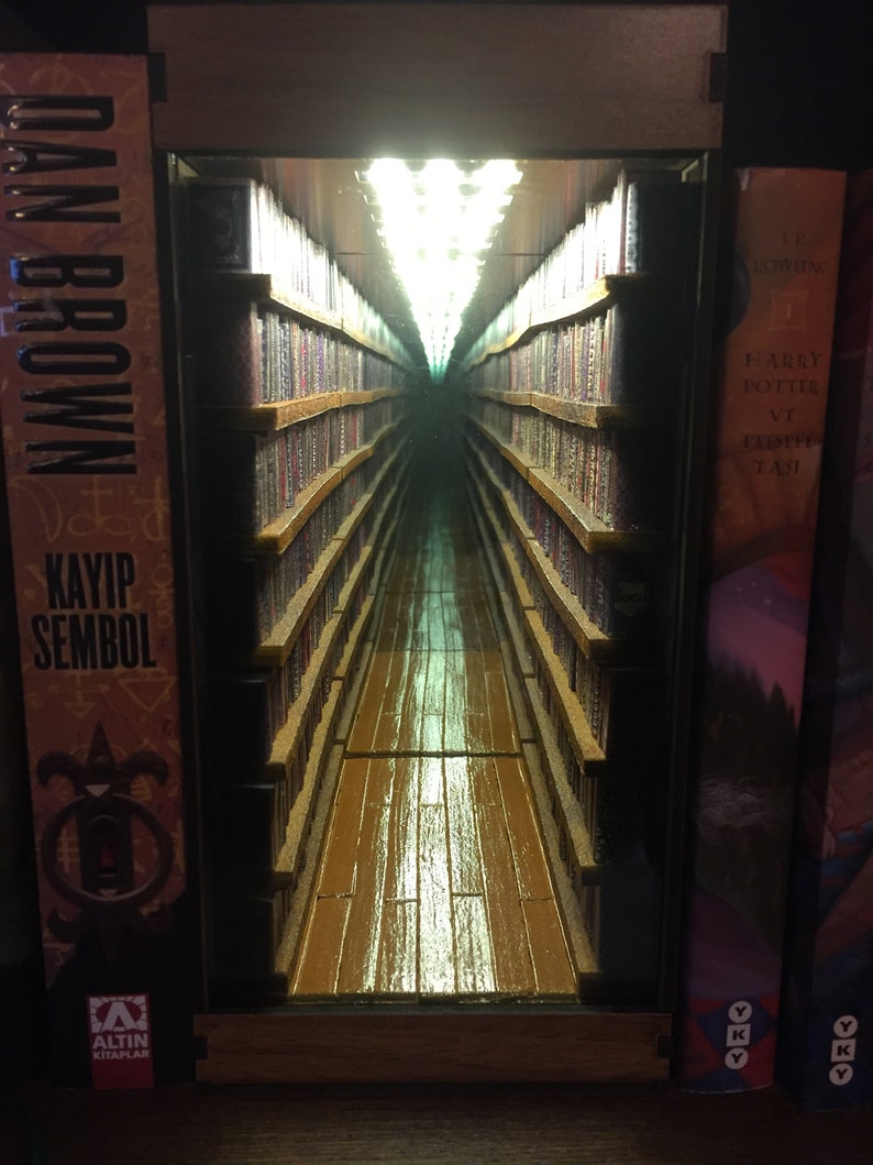 Infinite Library Book Nook,infinity Shelf Insert,ınfınty Lıbrary - Etsy