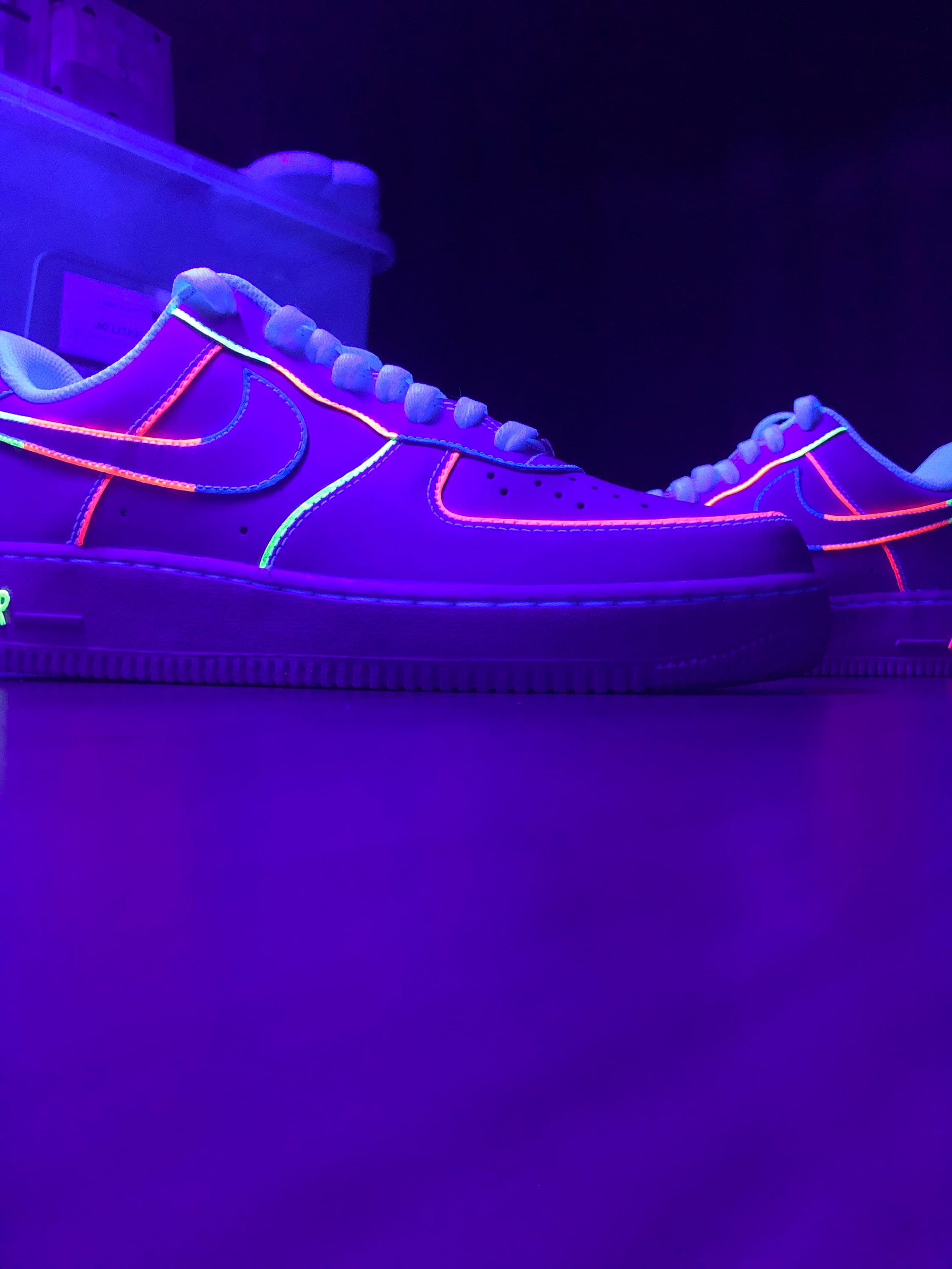 Neon Customised Air Force - Etsy UK