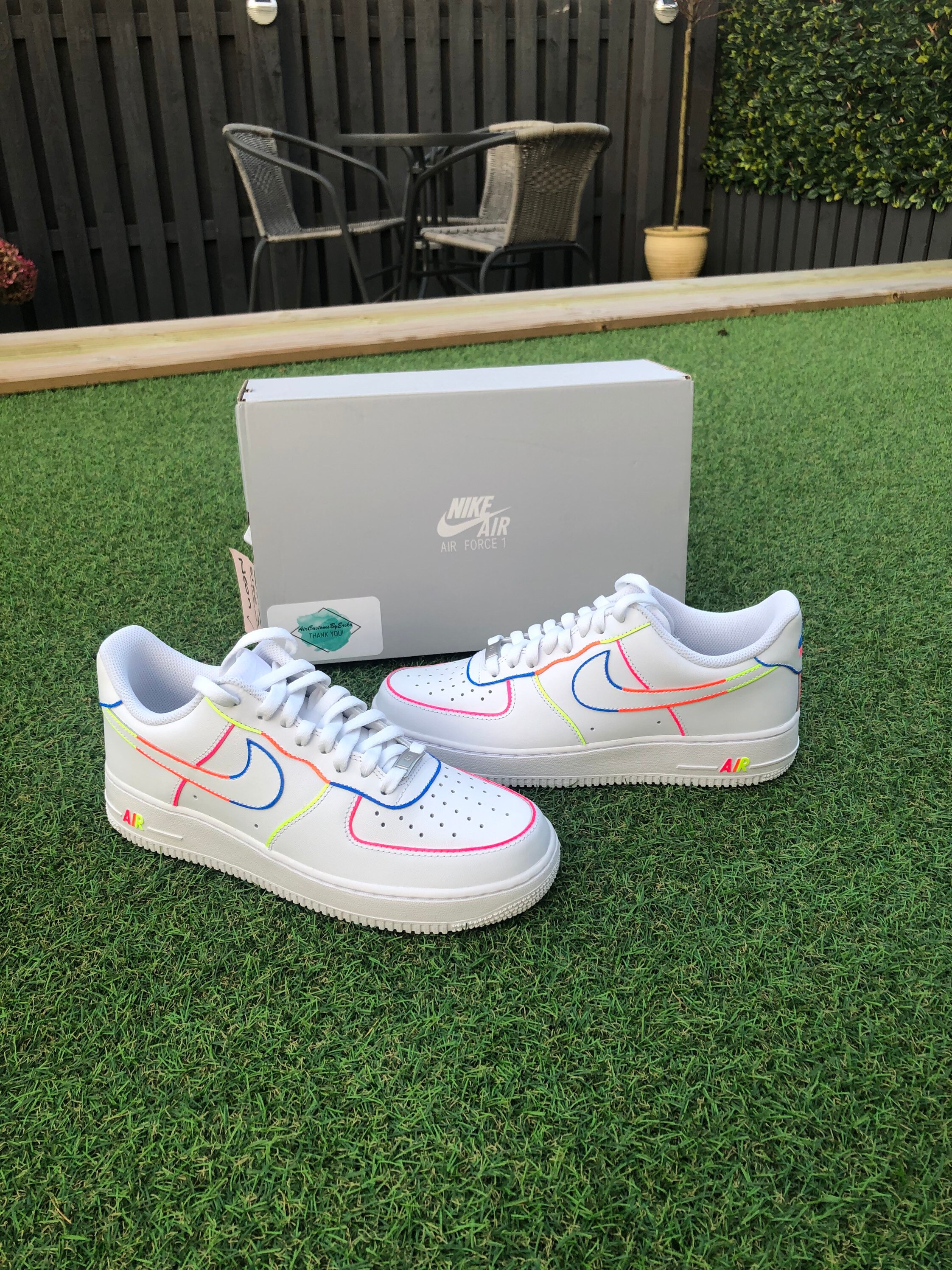 Neon Customised Air Force - Etsy UK