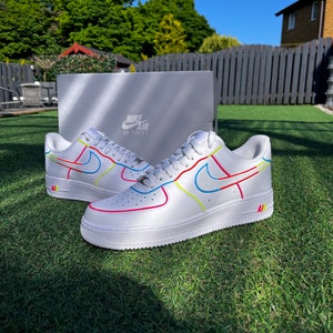 Neon Customised Air Force - Etsy UK