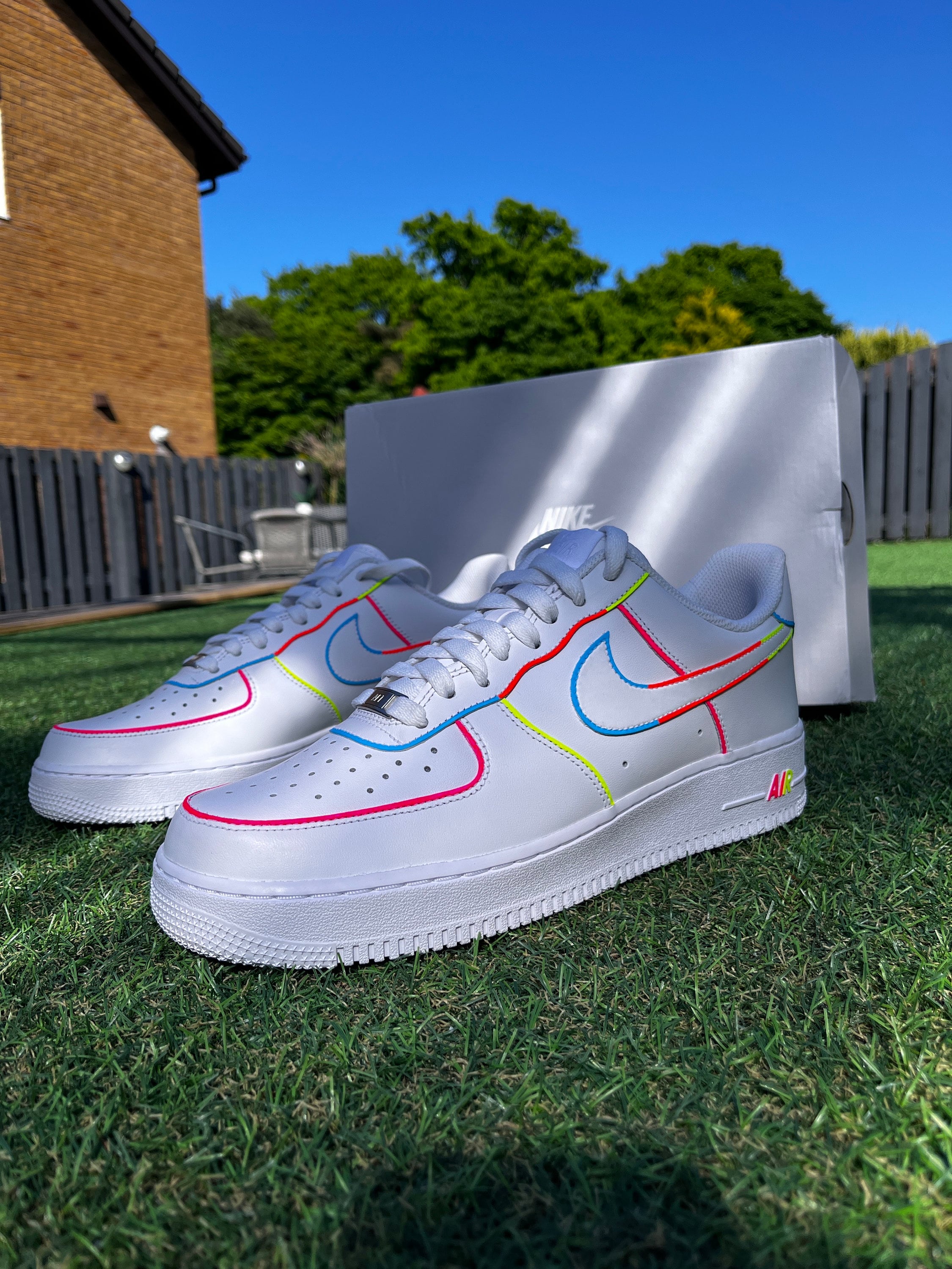 Neon Customised Air Force - Etsy UK