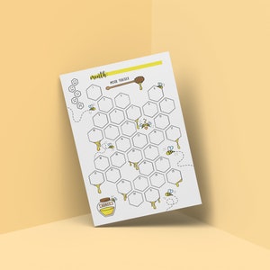 Bumble Bee Mood Tracker Sheets | Printable Pages | Bullet Journal ...