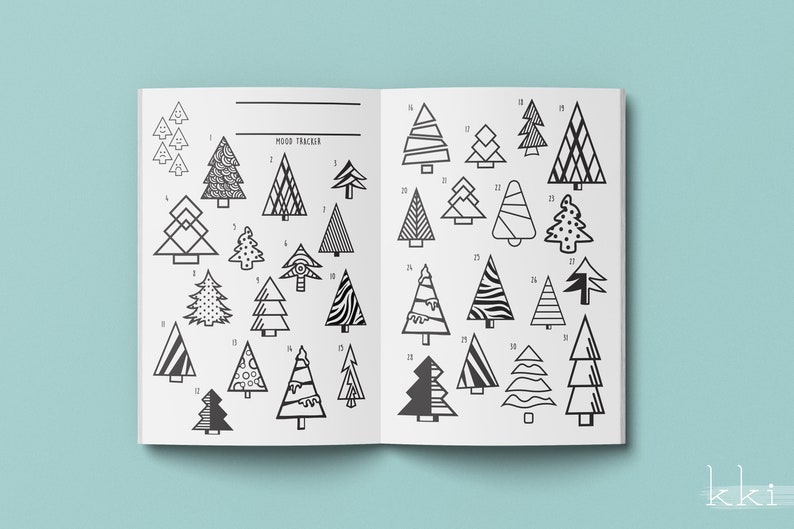 Mountain Trees Bullet Journal | Printable Planner Pages | Multi-month ...