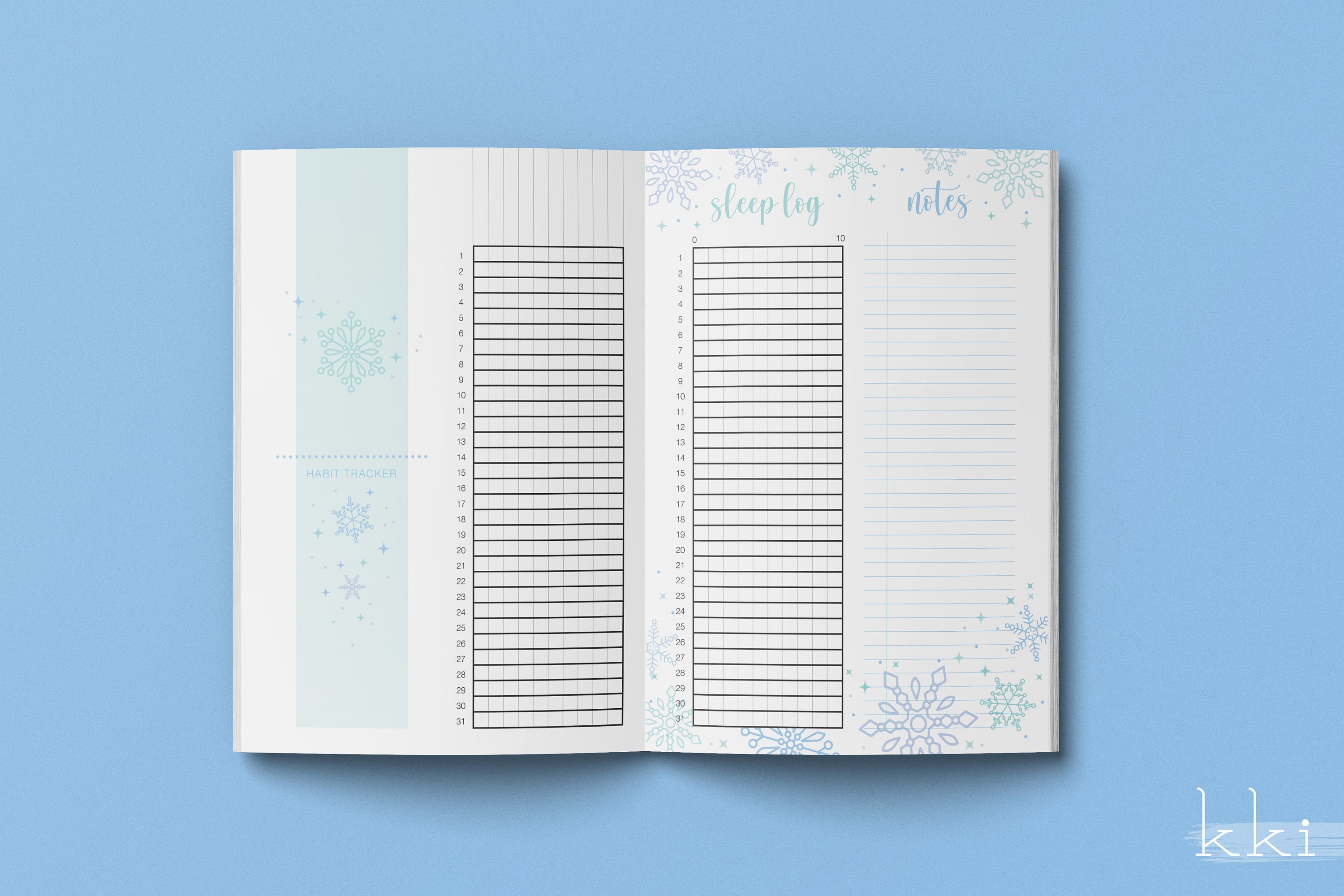 Winter Snowflakes Bullet Journal | Printable Pages | Multi-month ...