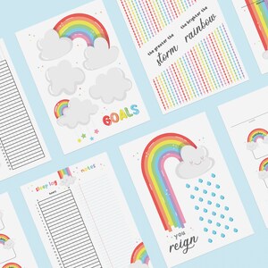 Rainbow Bullet Journal | Printable Pages | Multi-month | Instant ...