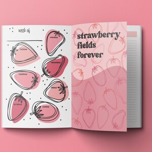 Strawberry Bullet Journal | Printable Planner Pages | Multi-month ...