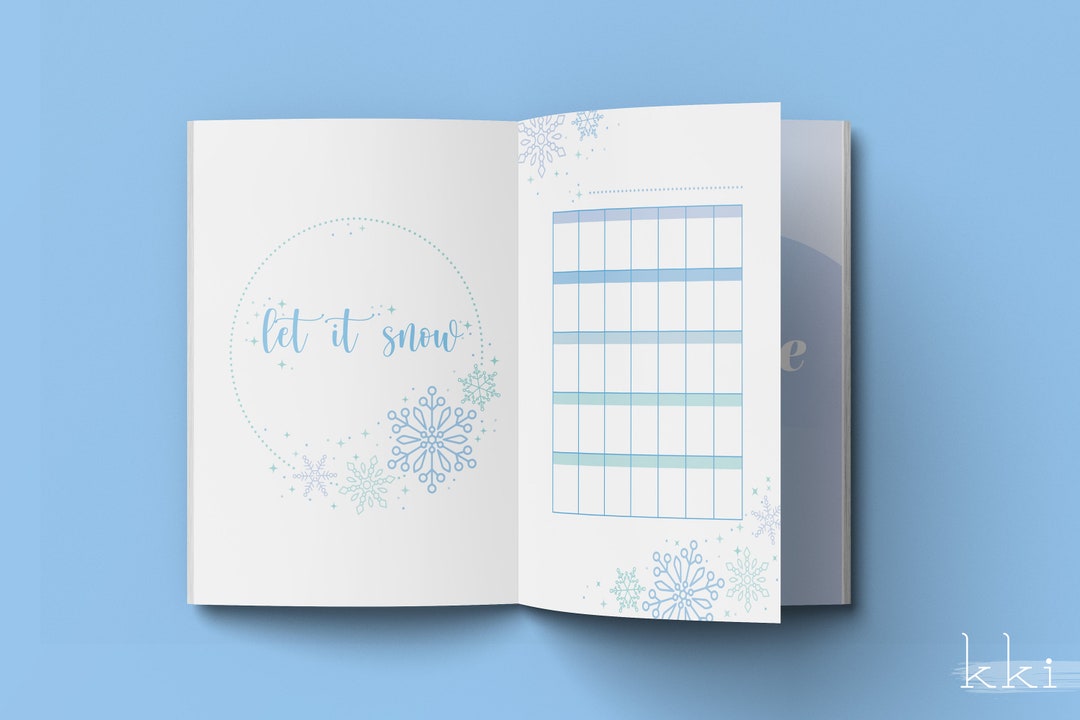 Winter Snowflakes Bullet Journal | Printable Pages | Multi-month ...